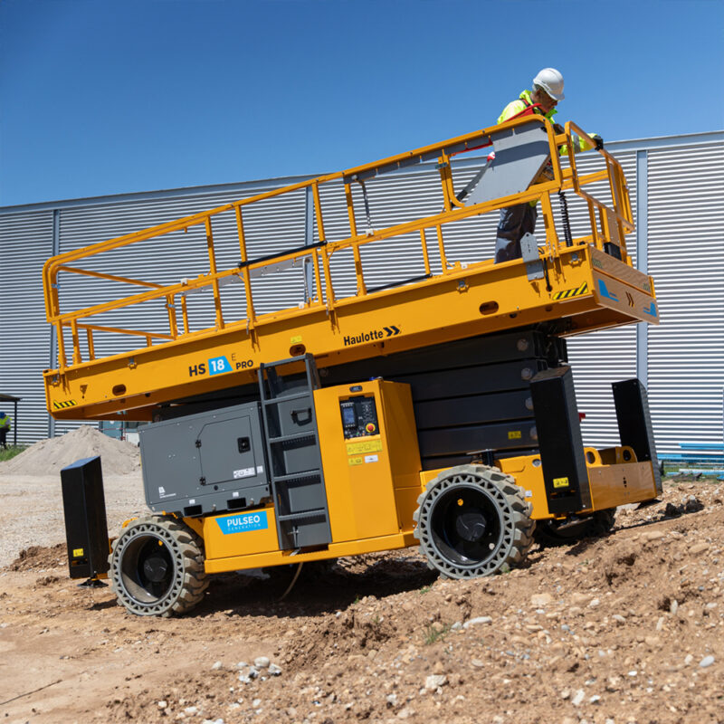 Haulotte HS18E PRO | Electric Rough Terrain Scissor Lift