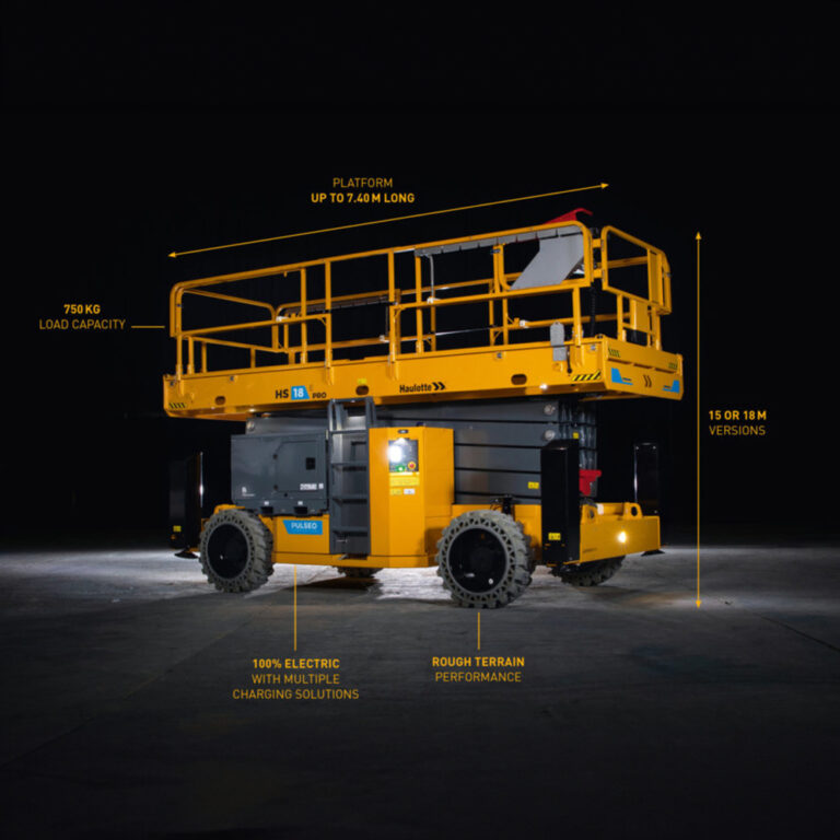 Haulotte HS18E PRO | Electric Rough Terrain Scissor Lift